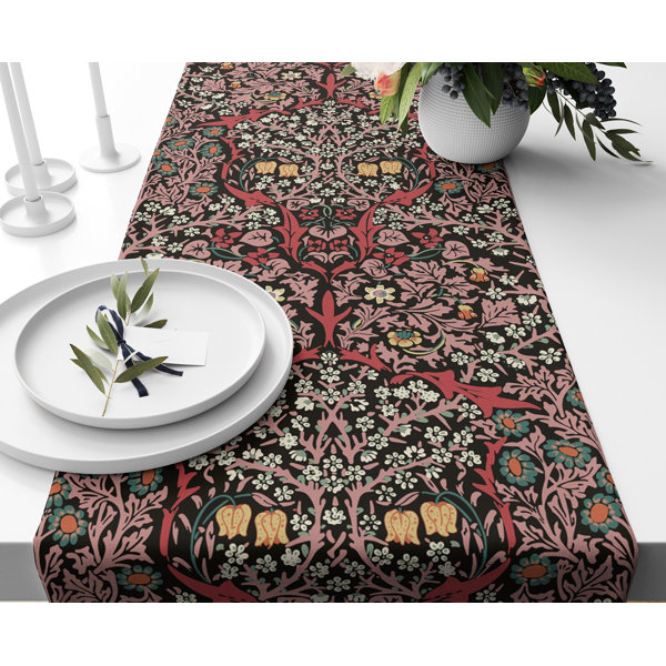 We Love Cushions Blackthorn Rouge - William Morris Table Runner | Wayfair.co.uk